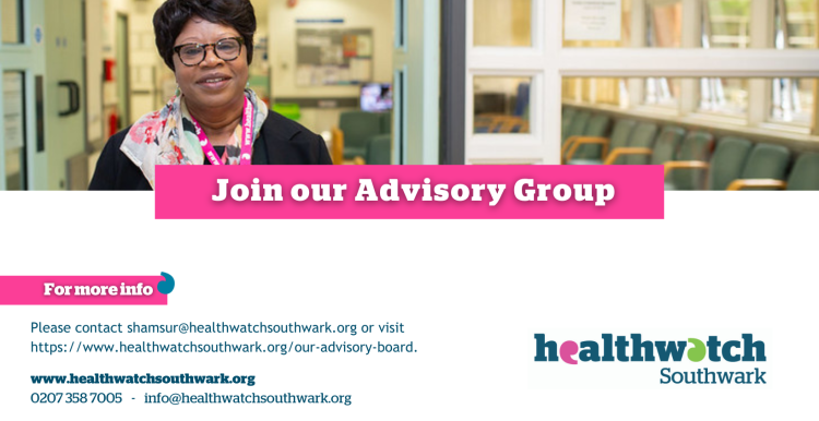 We are looking for new Advisory Board members! | Healthwatch Southwark